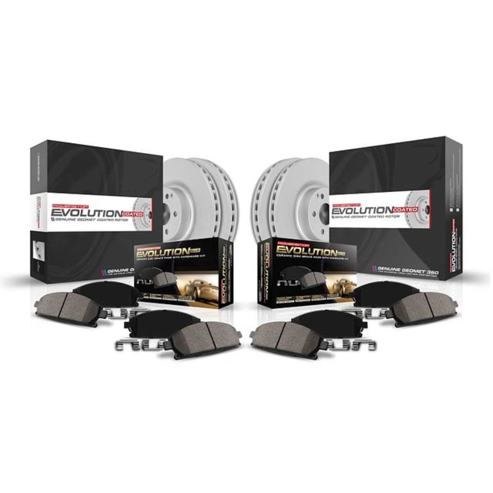Power Stop CRK6497 Front and Rear Z17 Evolution Geomet Coated Brake Rotors and Brake Pads Brake Kit For Infiniti Q50 Q60 QX60 Nissna Murano Pathfinder