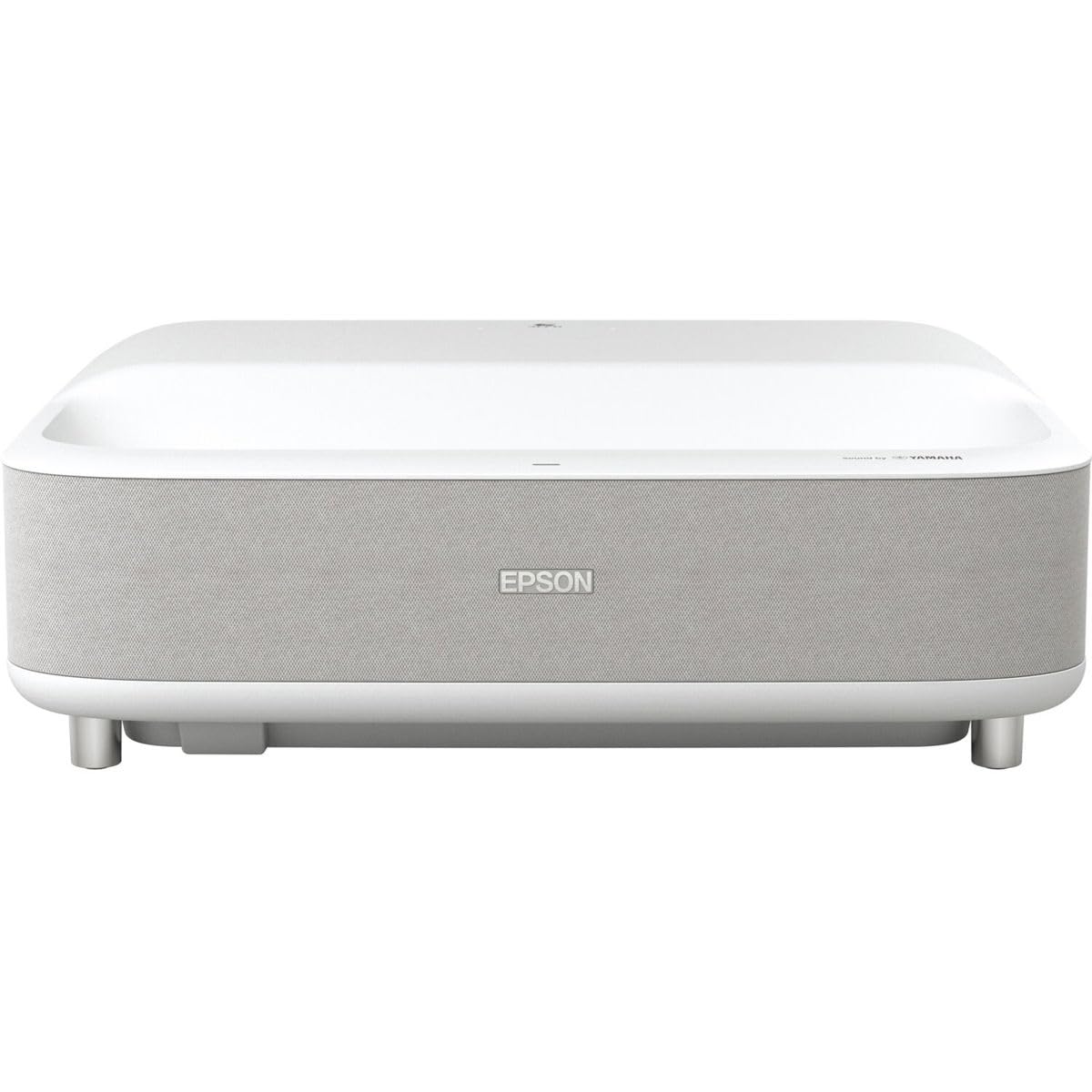 Epson EpiqVision Ultra Short Throw LS300 3LCD Smart Laser Projector, 3600 Lumens Color & White Brightness, HDR, Android TV, Yamaha Speakers, Bluetooth, Sports, Gaming, Movies - White (Renewed)
