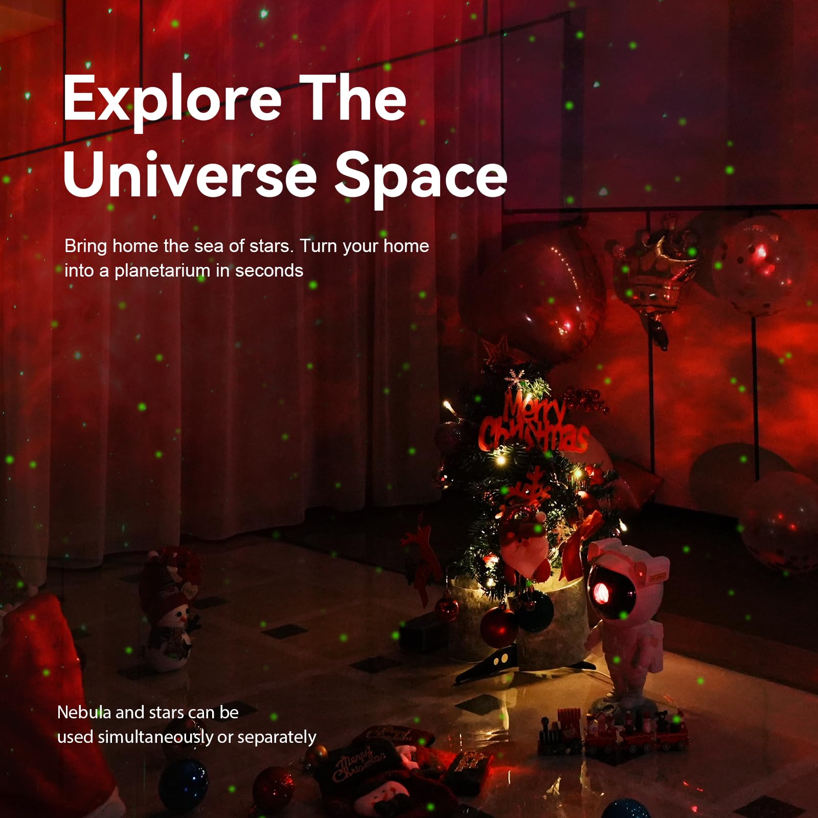 Star Projector Galaxy Night Light - Astronaut Space Projector, Starry Nebula Ceiling LED Lamp with Timer and Remote, Kids Room Decor Aesthetic, Gifts for Christmas, Birthdays, Valentine's Day