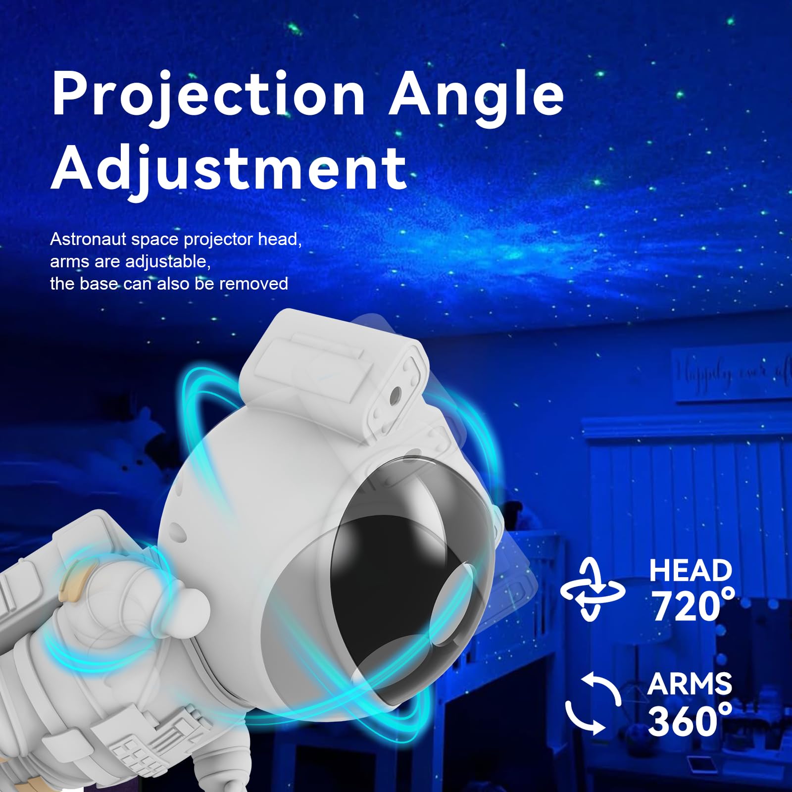 Star Projector Galaxy Night Light - Astronaut Space Projector, Starry Nebula Ceiling LED Lamp with Timer and Remote, Kids Room Decor Aesthetic, Gifts for Christmas, Birthdays, Valentine's Day