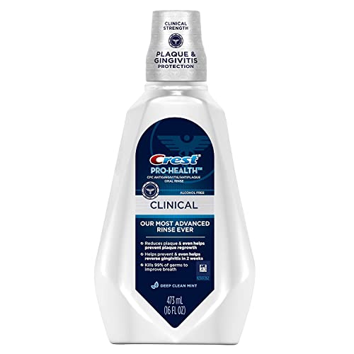 Crest Pro-Health Clinical CPC Antigingivitis/Antiplaque Oral Rinse Deep, Clean Mint 473 ml pack of 2