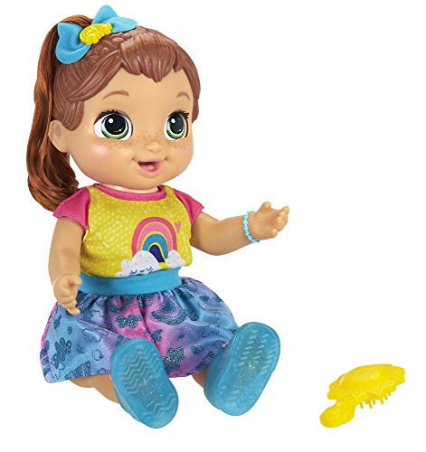 Baby Alive Baby Grows Up (Happy) - Happy Hope or Merry Meadow, Growing and Talking Baby Doll, Toy with 1 Surprise Doll and 8 Accessories , Blue