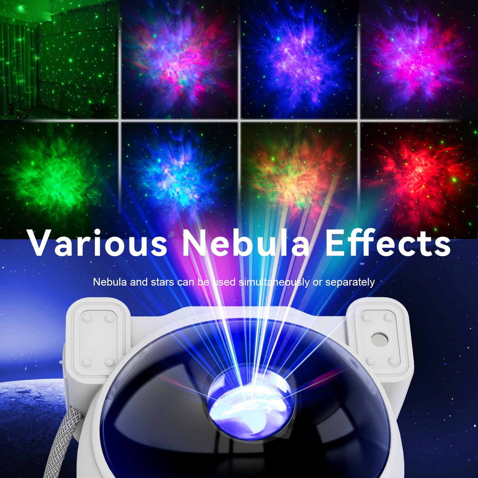 Star Projector Galaxy Night Light - Astronaut Space Projector, Starry Nebula Ceiling LED Lamp with Timer and Remote, Kids Room Decor Aesthetic, Gifts for Christmas, Birthdays, Valentine's Day