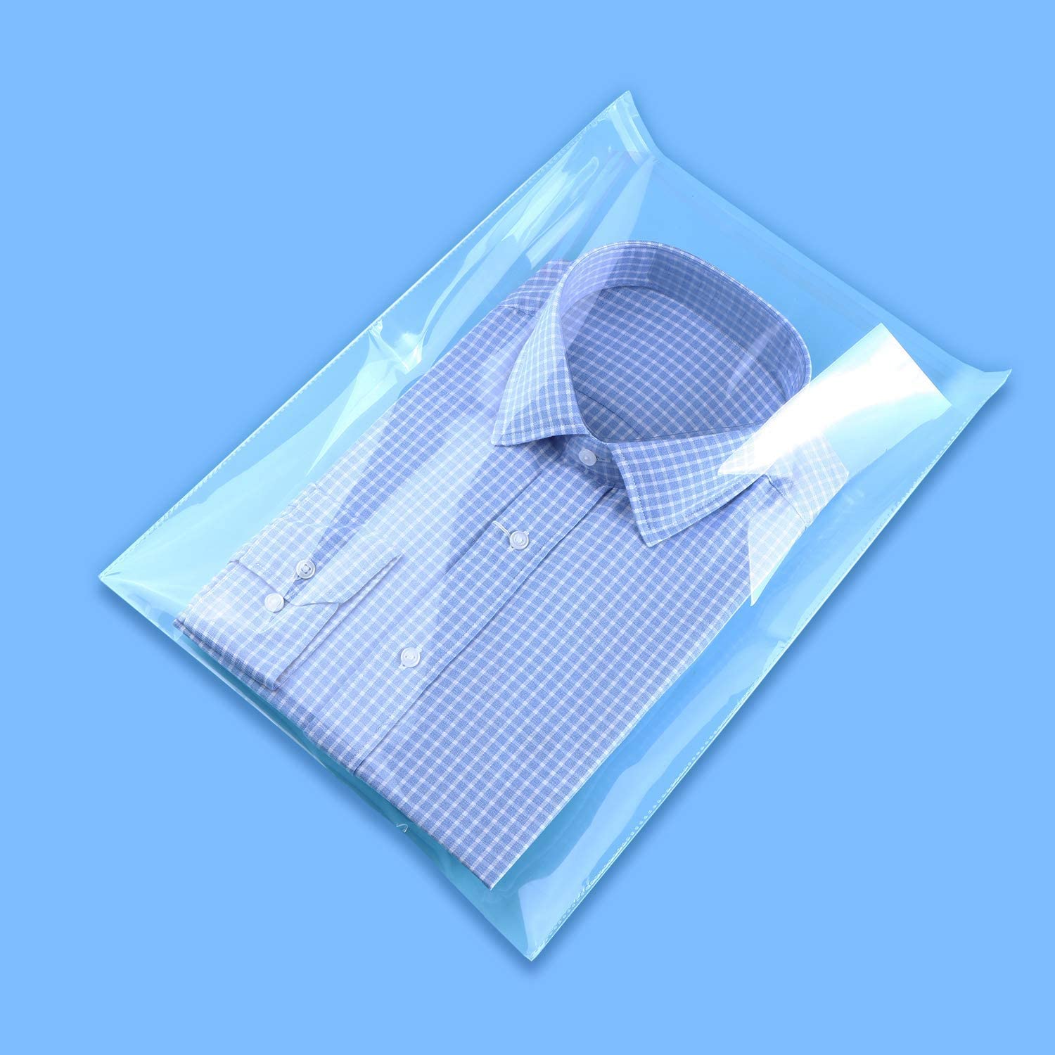 iMailer 200 Count - 12" x 15" Self Seal Clear Cello Cellophane Resealable Plastic Poly Bags for Clothing, T-Shirts, Pants