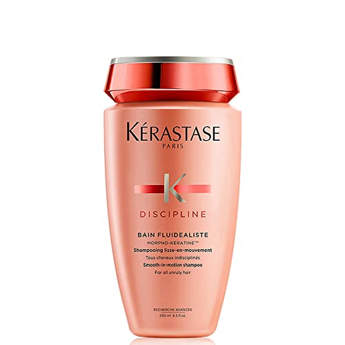 KERASTASE, Discipline Bain Fluidealiste SmoothInMotion Shampoo For Unruly OverProcessed Hair New Packaging 250mloz, 8.5 Fl Oz