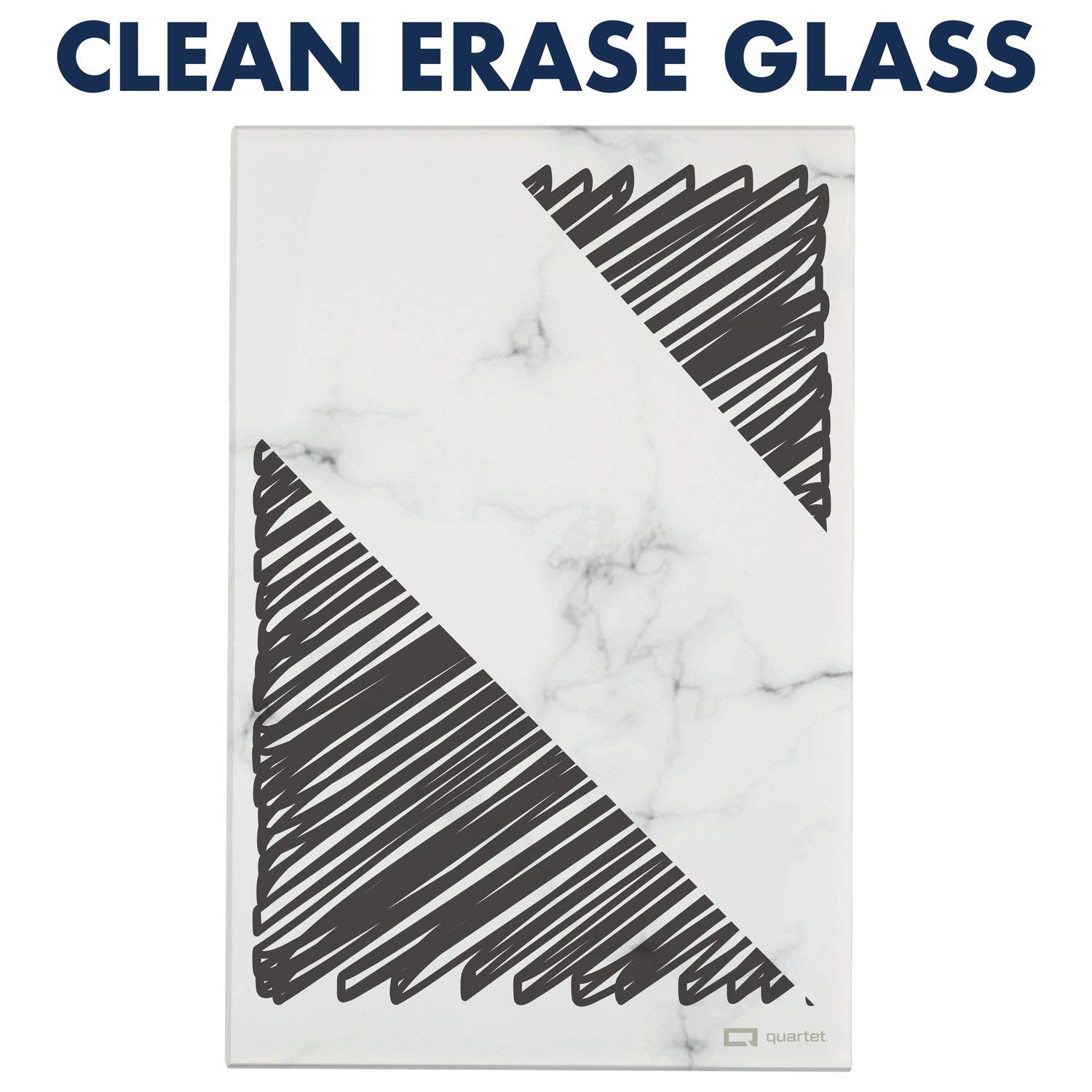 Quartet Glass Desktop Notepad, 9" x 6", Whiteboard, Dry Erase Surface, Marble/White,2 Pack (GDP96)