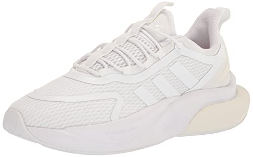 adidas Men's Alphabounce+ Running Shoe, White/White/White, 11