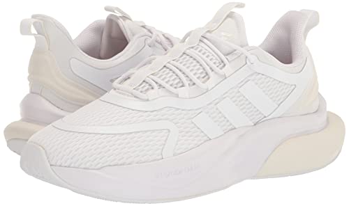 adidas Men's Alphabounce+ Running Shoe, White/White/White, 11