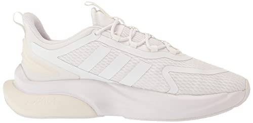 adidas Men's Alphabounce+ Running Shoe, White/White/White, 11