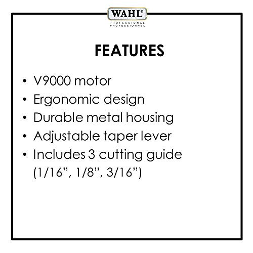 Wahl Professional Senior Clipper for Heavy Duty Cutting, Tapering, Fading and Blending - The Original Electromagnetic Clipper with an Ultra Powerful V9000 Motor - Model 8500