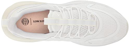 adidas Men's Alphabounce+ Running Shoe, White/White/White, 11