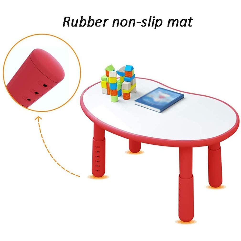 LIRUXUN Children's Table and Set Kindergarten Can Be Raised and Lowered Plastic Baby Game Table Graffiti Belt Storage Tablo