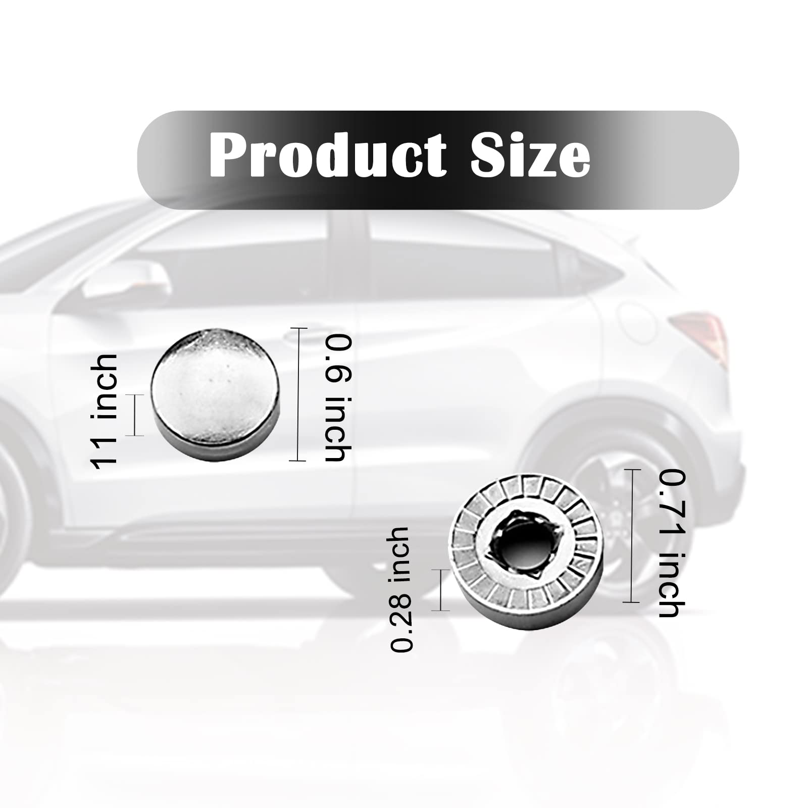 jeseny 16 PCS License Plate Fasteners Screws Rust Resistant Stainless Steel Screws, Screw Caps Covers Fasteners for License Plate Frame Zinc Alloy Buckle Car Motor Fixed Buckle