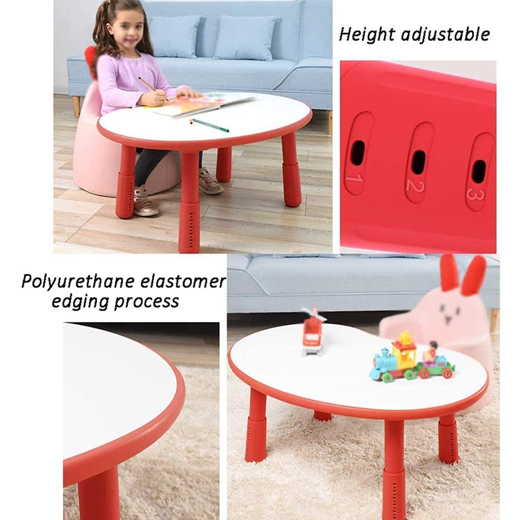 LIRUXUN Children's Table and Set Kindergarten Can Be Raised and Lowered Plastic Baby Game Table Graffiti Belt Storage Tablo
