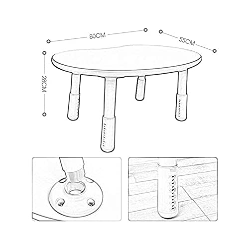 LIRUXUN Children's Table and Set Kindergarten Can Be Raised and Lowered Plastic Baby Game Table Graffiti Belt Storage Tablo