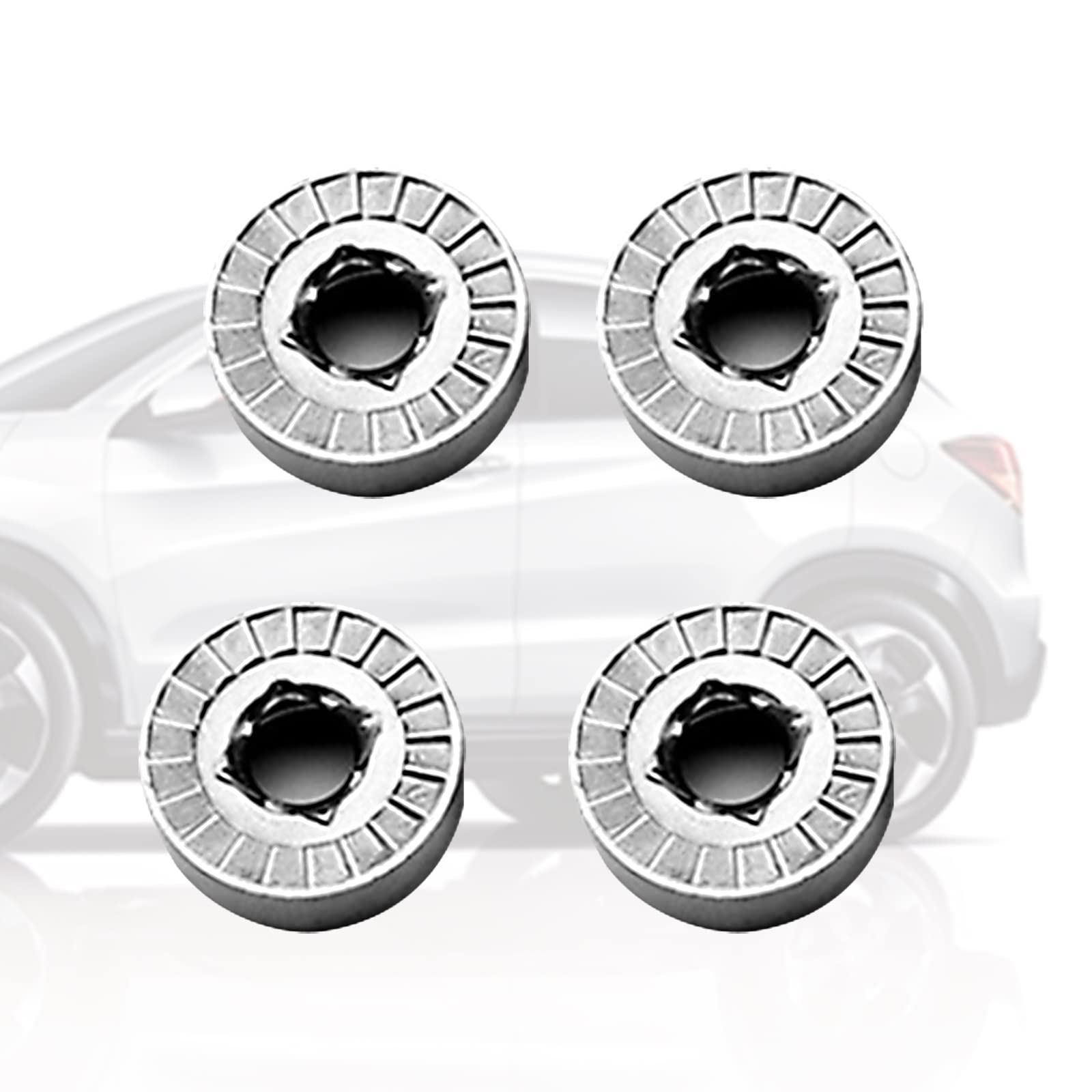 jeseny 16 PCS License Plate Fasteners Screws Rust Resistant Stainless Steel Screws, Screw Caps Covers Fasteners for License Plate Frame Zinc Alloy Buckle Car Motor Fixed Buckle