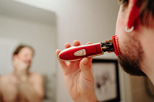 Supreme Trimmer Hair Trimmer ST5220 Beard Trimmer for Men, Professional Barber Liner Cordless Hair Clipper β Red T-Shaper Li