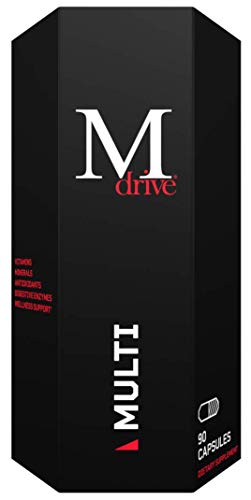 Mdrive Multi for Men, Daily Multivitamin - Immune Health Support from Zinc, Selenium, Manganese & Vitamin D, Enzymes for Digestive Support, CoQ10 and Plant Extracts for Energy and Vitamin K2, 90ct