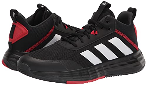 adidas Men's Own The Game 2.0 Basketball Shoe, Black/White/Carbon, 11