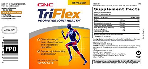GNC TriFlex |Targeted Joint, Bone & Cartilage Health Supplement with Glucosamine Chondroitin & MSM |Support Mobility & Flexibility | 120 Caplets
