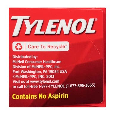 Tylenol Extra Strength Caplets, 500mg - 100 ct, Pack of 4