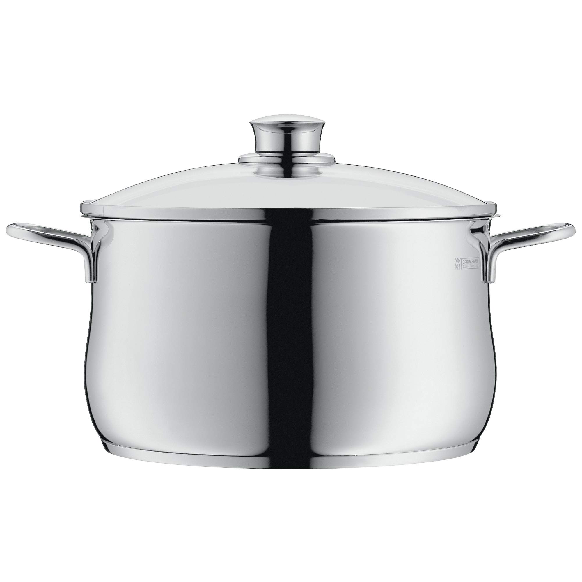 WMF Cookware Ø 20 cm Approx. 3,7L Diadem Plus Pouring Rim Glass Lid Cromargan® Stainless Steel Brushed Suitable for All Stove Tops Including Induction Dishwasher-Safe