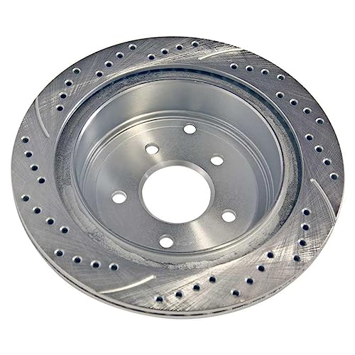 Yicotens Compatible With Rear Drilled Slotted Brake Rotor Pair PR41350DSZPR
