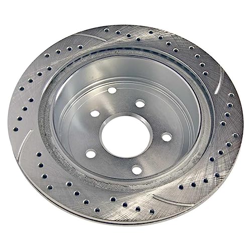 Yicotens Compatible With Rear Drilled Slotted Brake Rotor Pair PR41350DSZPR