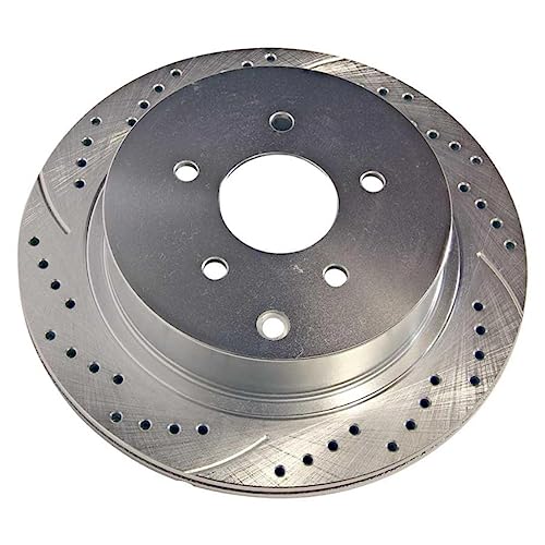 Yicotens Compatible With Rear Drilled Slotted Brake Rotor Pair PR41350DSZPR