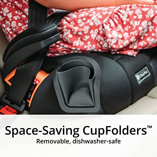 Chicco KidFit ClearTex Plus 2-in-1 Belt-Positioning Booster Car Seat, Backless and High Back Booster Seat, for Children Aged 4 Years and up and 40-100 lbs. | Obsidian/Black