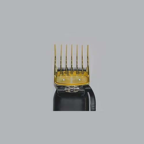 BARBER GODZ Hair Clipper Guards Guides Gold Color Coded Cutting Guides 1/8”-1 Fits For Most Of Wahl Clippers (Gold)