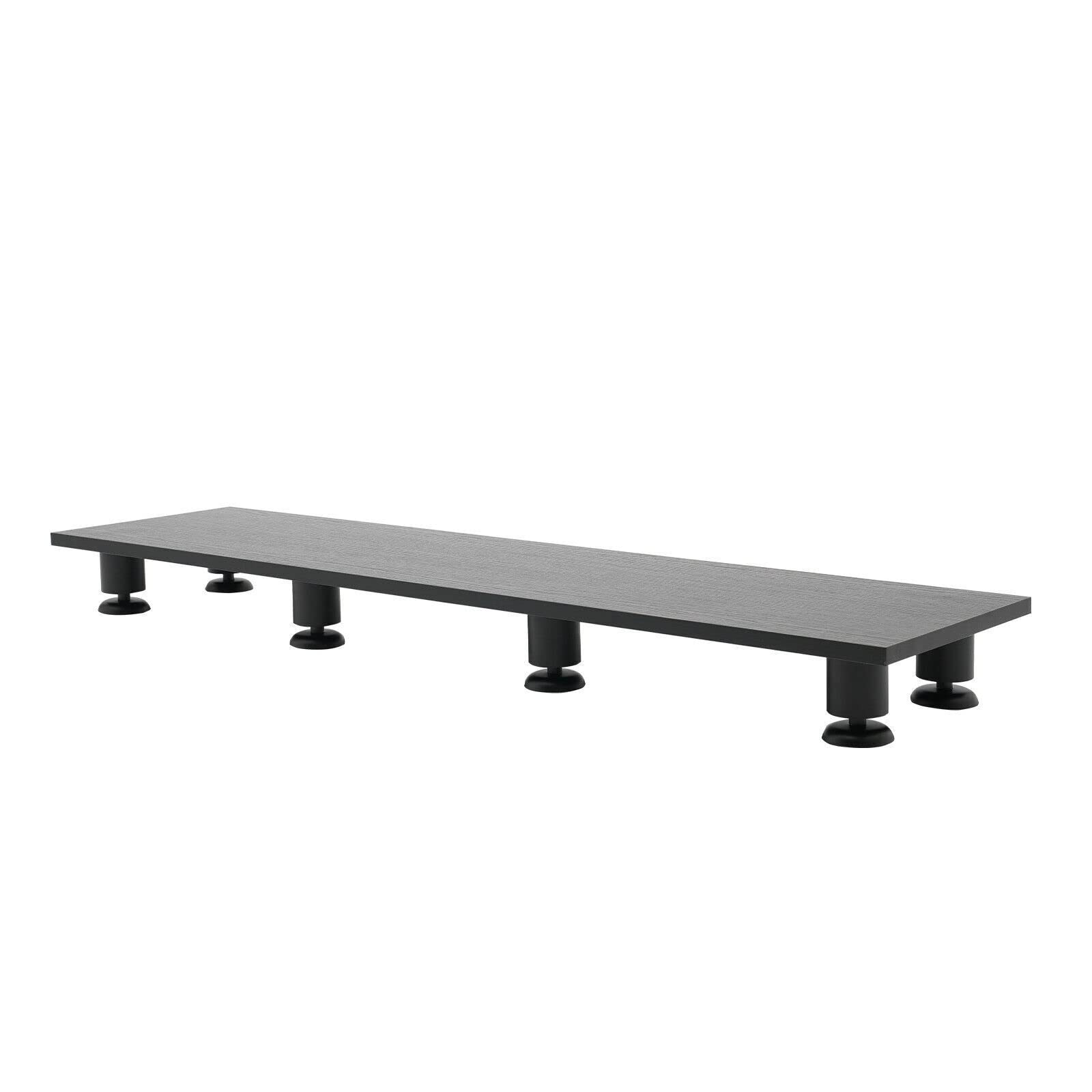 Bazargame 42''L Dual Monitor Stand Riser,Monitor Stand Riser Computer,High Density Board Laptop Desktop Organizer (black）