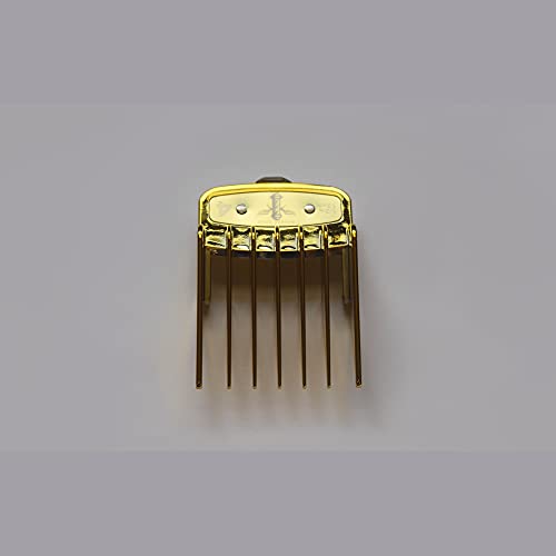 BARBER GODZ Hair Clipper Guards Guides Gold Color Coded Cutting Guides 1/8”-1 Fits For Most Of Wahl Clippers (Gold)