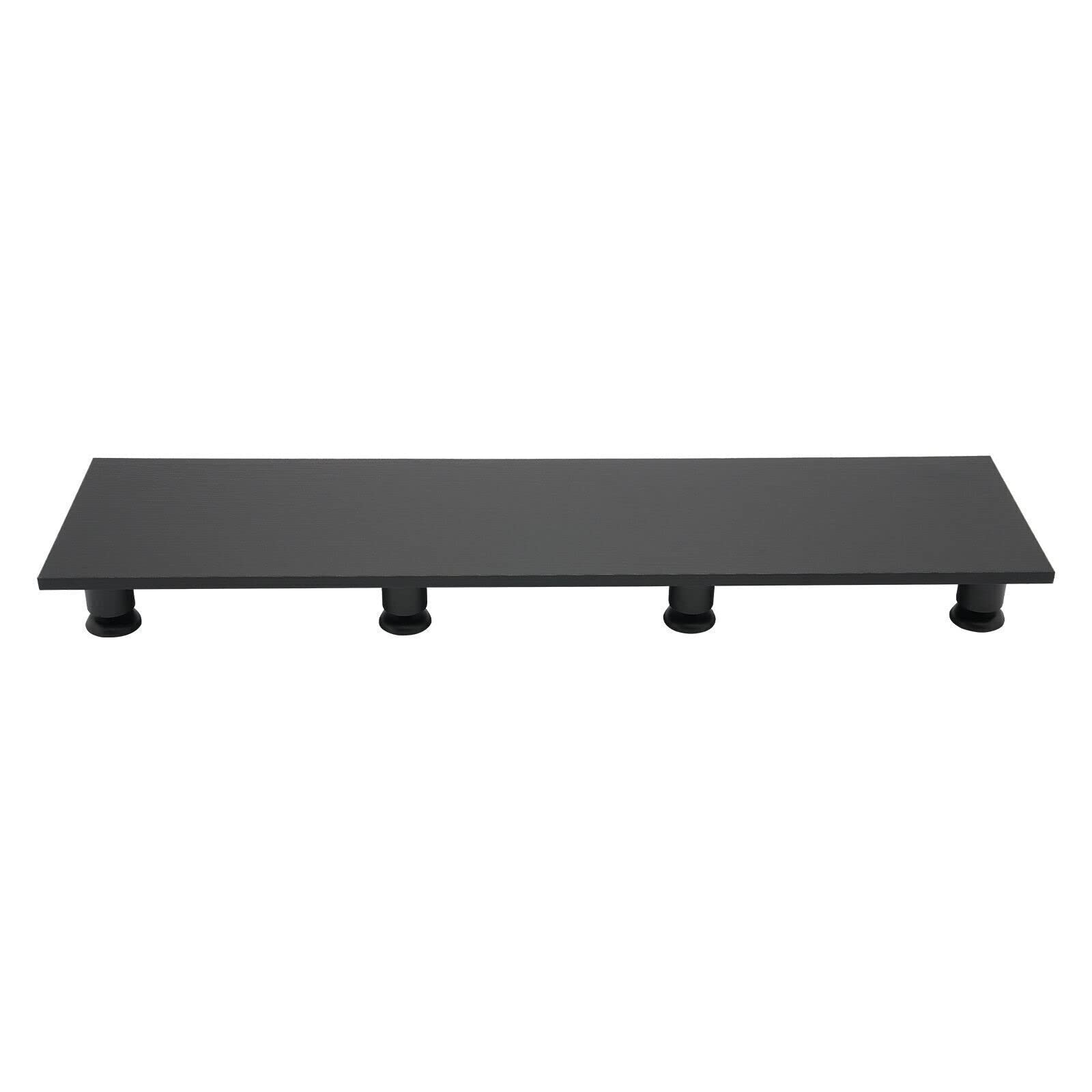 Bazargame 42''L Dual Monitor Stand Riser,Monitor Stand Riser Computer,High Density Board Laptop Desktop Organizer (black）