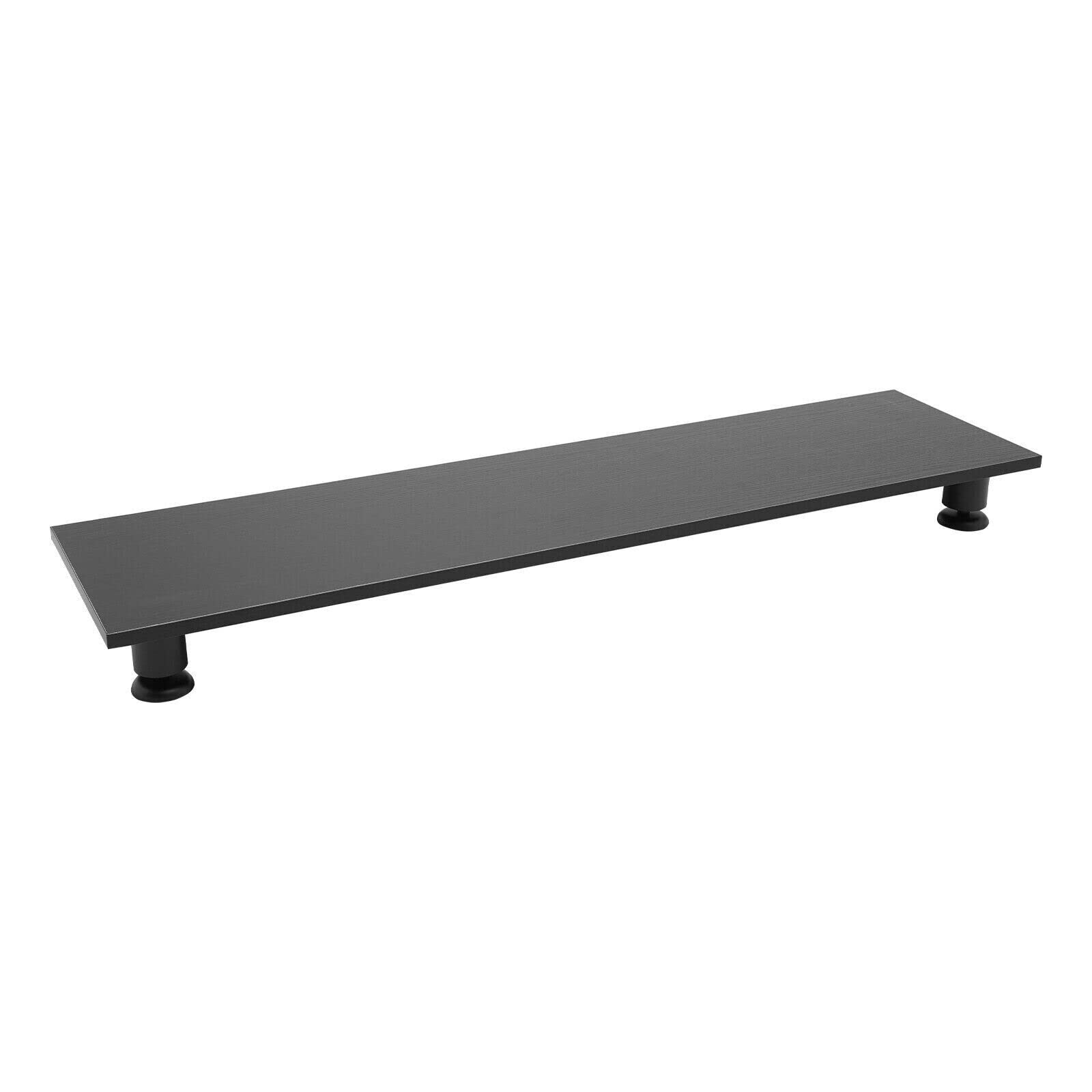 Bazargame 42''L Dual Monitor Stand Riser,Monitor Stand Riser Computer,High Density Board Laptop Desktop Organizer (black）