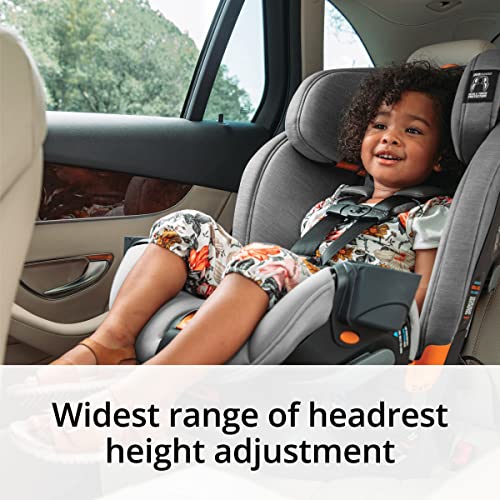 Chicco OneFit ClearTex All-in-One Car Seat, Rear-Facing Seat for Infants 5-40 lbs, Forward-Facing Car Seat 25-65 lbs, Booster 40-100 lbs, Convertible Car Seat | Slate/Grey