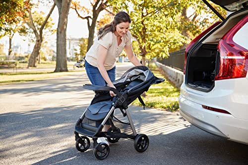 Safety 1st Smooth Ride QCM Travel System, Fast, 1-Hand Lift to fold, Dunes Edge