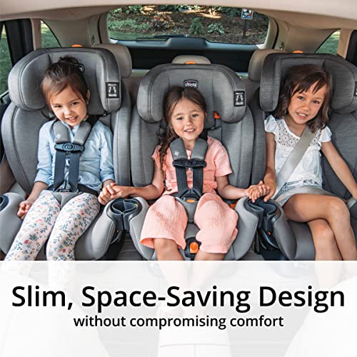 Chicco OneFit ClearTex All-in-One Car Seat, Rear-Facing Seat for Infants 5-40 lbs, Forward-Facing Car Seat 25-65 lbs, Booster 40-100 lbs, Convertible Car Seat | Slate/Grey
