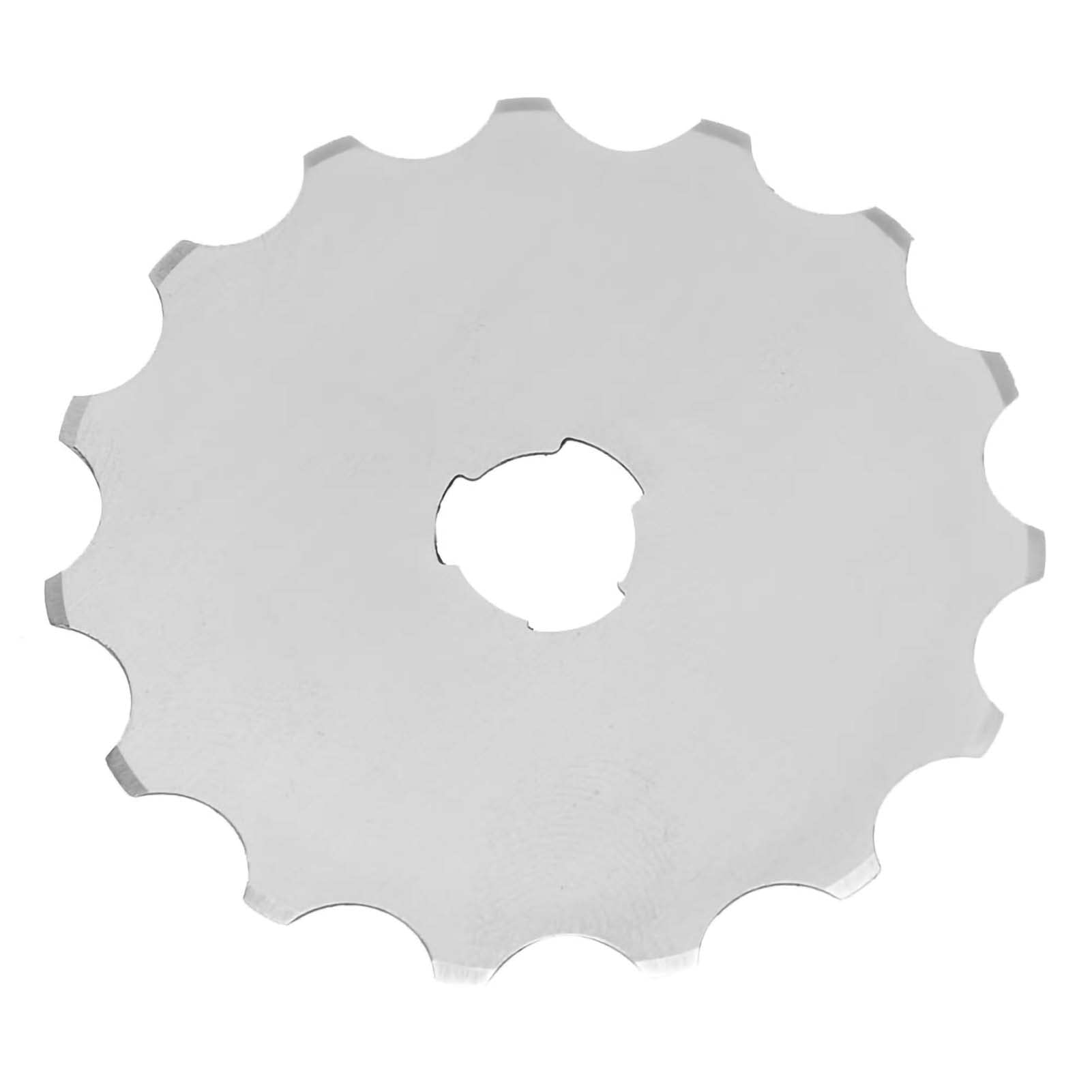 Watris Veiyi 45mm Rotary Cutter Blades, 5PCS Perforating Rotary Replacement Blade, Wide Skip Blade Edging Tool for Crochet Edge Projects, Fleece