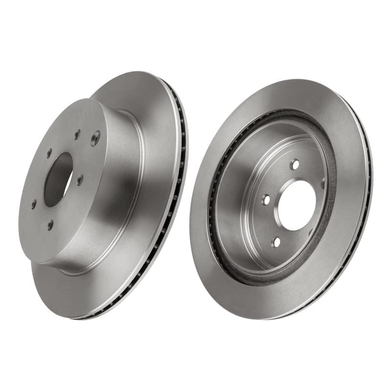 KAC Rear Disc Brake Rotors Drilled & Slotted Replacement for FX35 2003-2012, FX45 2003-2008, Q50 2014-2019, MURANO 2003-2019 Excluding 2008, PATHFINDER 2013-2019, QUEST 2004-2017 Excluding 2010