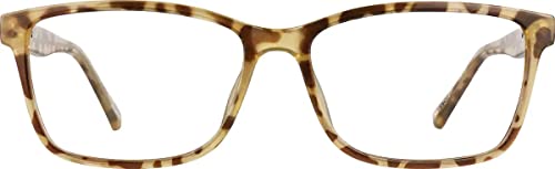 ZENNI Blue Light Blocking Glasses for Women Men Stylish Tortoiseshell TR90 Rectangle Frame Relieve Digital Screen Eye Strain Light Eyewear UV Protection