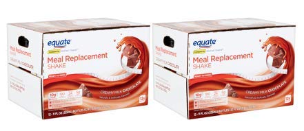Equate Meal Replacement Shake, Creamy Milk Chocolate, 11 fl oz, 12 Count (Pack of 2)