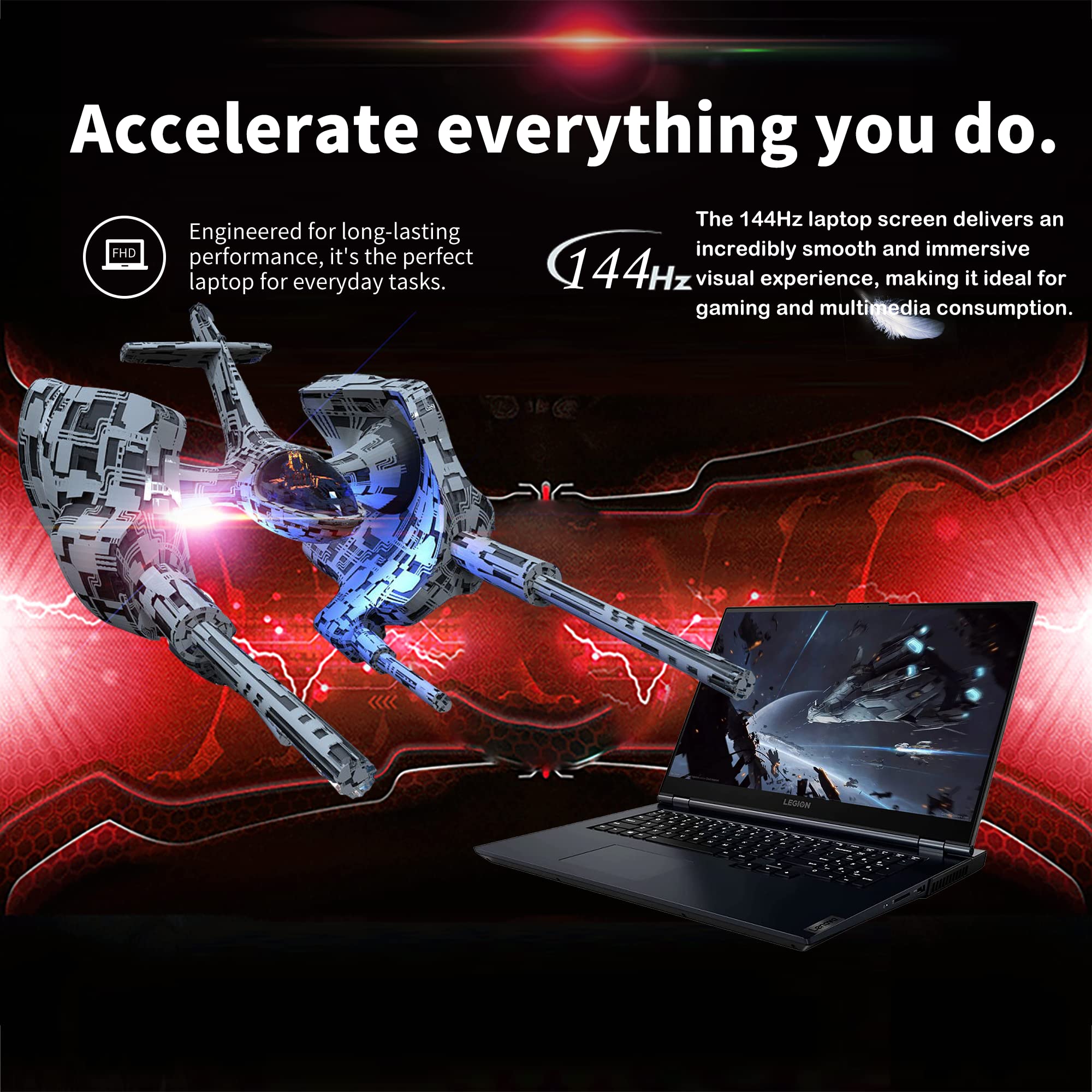 Lenovo 2023 Legion 5 17.3" 144Hz Gaming Laptop, AMD Ryzen 7 5800H, 32GB RAM, 1TB PCIe SSD, NVIDIA GeForce RTX 3050, Backlit Keyboard, WiFi 6, Phantom Blue, Win 11 Pro, 32GB SnowBell USB Card