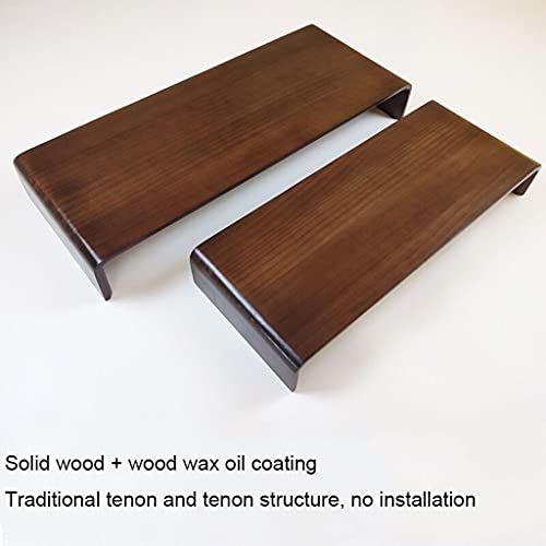 TsoLay Solid Wood Monitor Stand Riser, Practical Laptop Stand Desk, Computer Laptop Riser Shelf for Printer Pc Home and Office Use Save Space