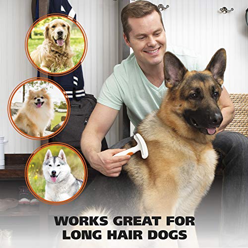 WAHL 2-in-1 Combination Double Row Pet Rake with Hair Shedding Blade for Dog or Cat Fur by The Brand Used by Professionals β Model 858424