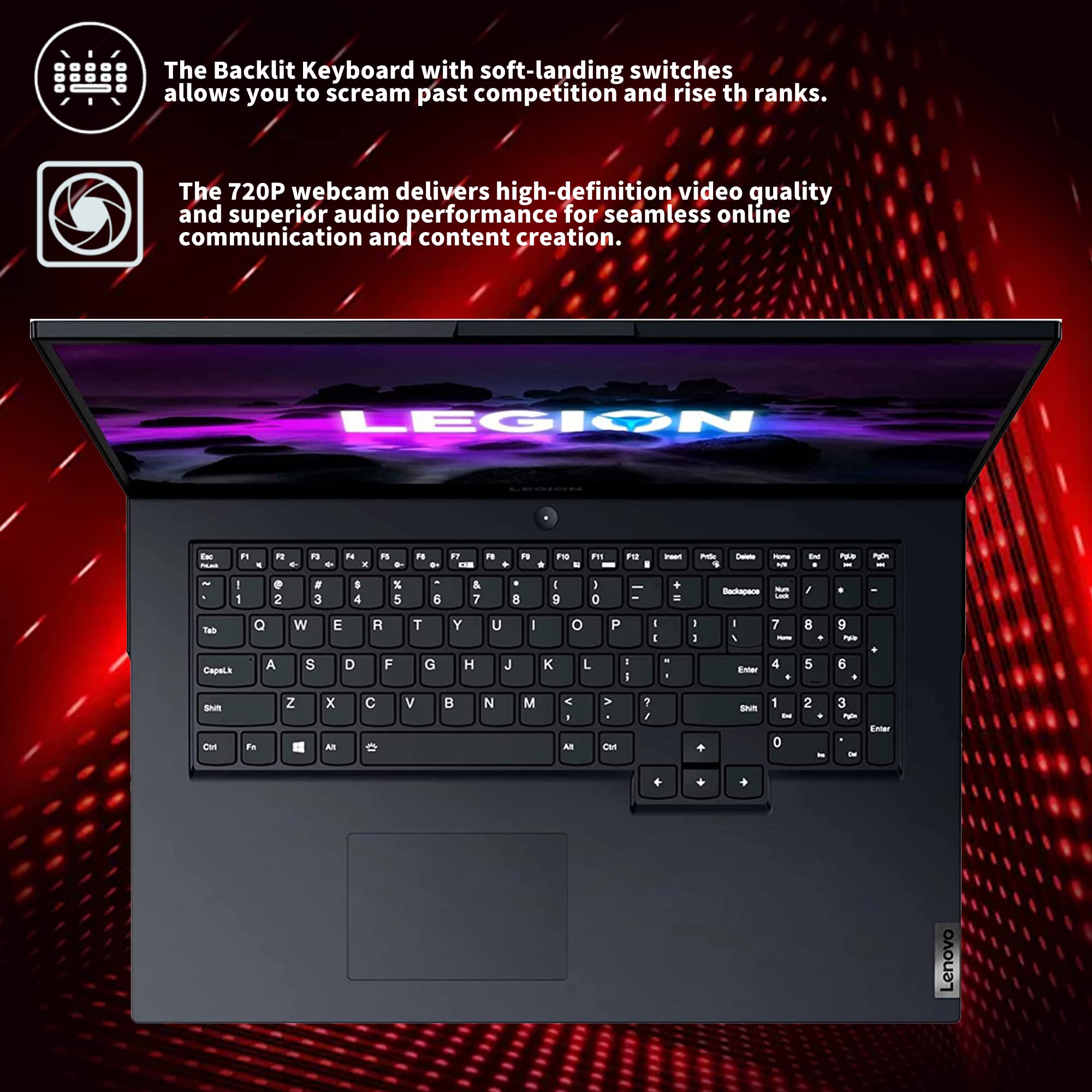 Lenovo 2023 Legion 5 17.3" 144Hz Gaming Laptop, AMD Ryzen 7 5800H, 32GB RAM, 1TB PCIe SSD, NVIDIA GeForce RTX 3050, Backlit Keyboard, WiFi 6, Phantom Blue, Win 11 Pro, 32GB SnowBell USB Card