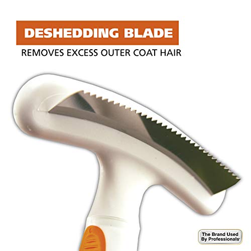 WAHL 2-in-1 Combination Double Row Pet Rake with Hair Shedding Blade for Dog or Cat Fur by The Brand Used by Professionals β Model 858424
