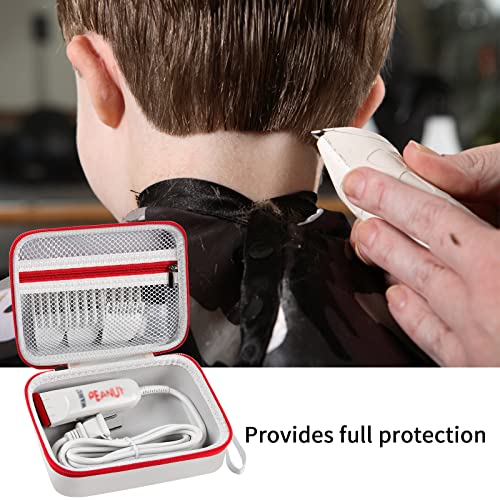 Case Compatible with Wahl Professional Peanut Hair and Beard Clipper Trimmer #8655 8685 8663 8331 08655-3901. Hair Clipper Organizer Holder for Attachment Comb,Oil,Blade Guard (Box Only)-White