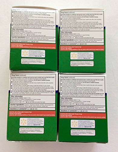 Equate - Nicotine Lozenge 4 mg, Mint Flavor, 108 Lozenges,PACK OF 4