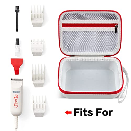 Case Compatible with Wahl Professional Peanut Hair and Beard Clipper Trimmer #8655 8685 8663 8331 08655-3901. Hair Clipper Organizer Holder for Attachment Comb,Oil,Blade Guard (Box Only)-White